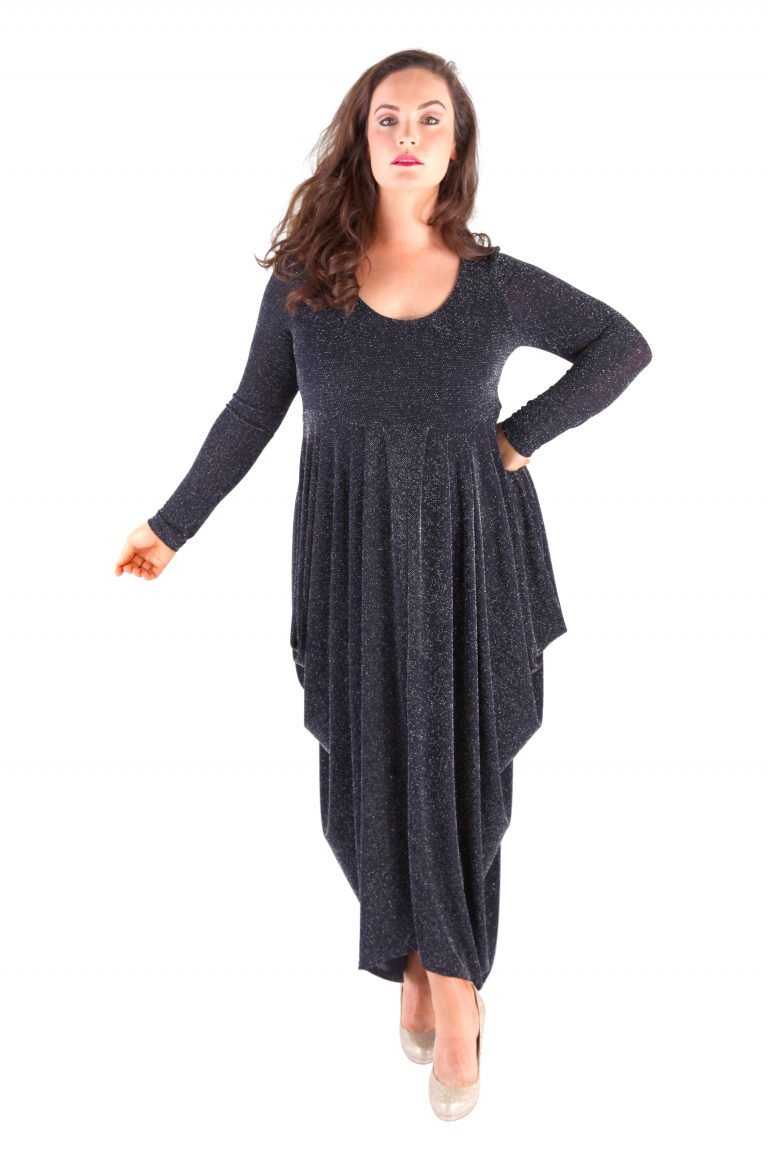 DRAPE EMPIRE WAIST LONG SLEEVE DRESS – Ev'ry Woman